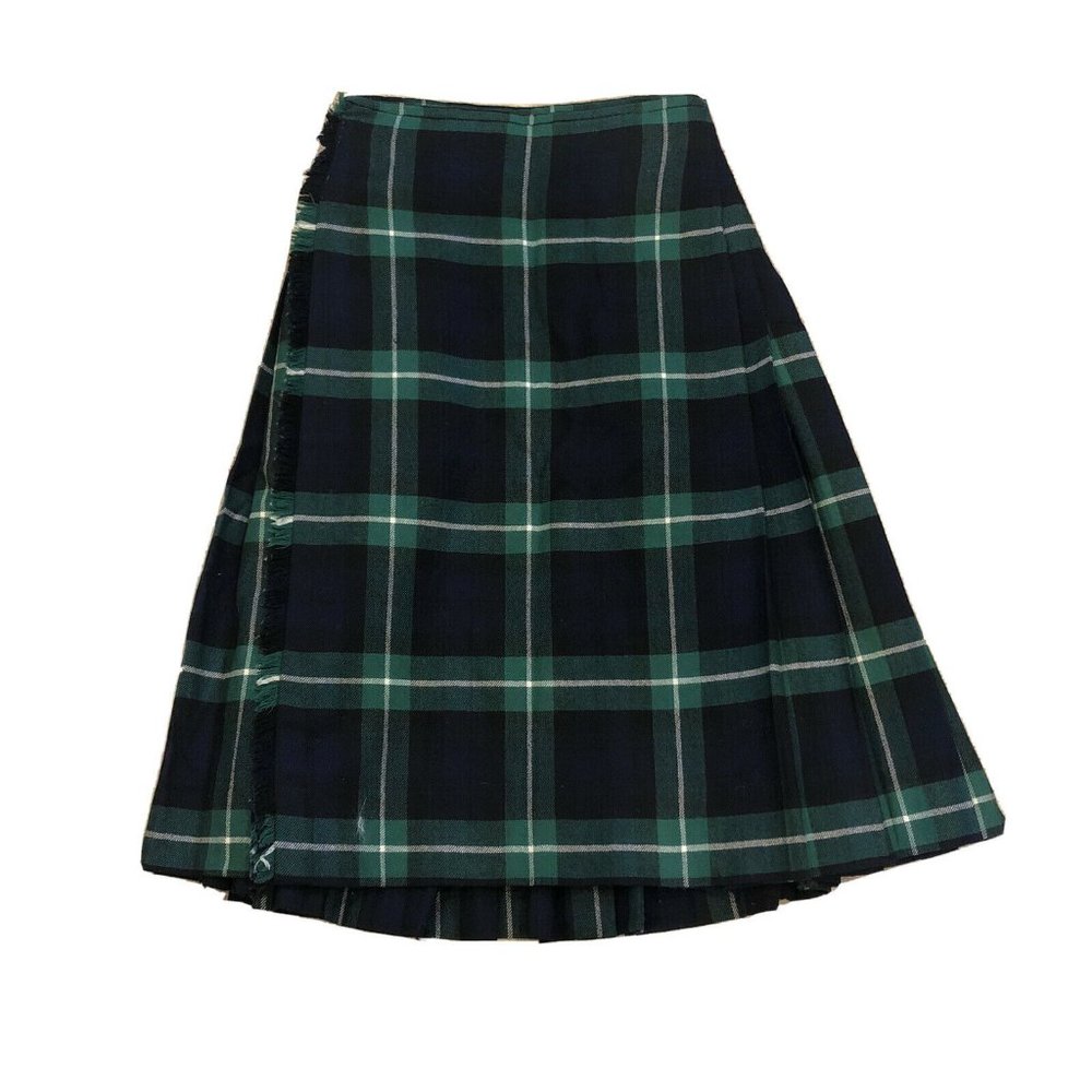 Vintage The Scotch House Tartan Plaid Kilt Skirt S - Gem